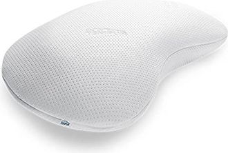 Tempur Sonata Kopfkissen Memory Foam, ergonomisches Nackenstützkissen für Rücken- und Seitenschläfer, Liegefühl fest, L (61 x 40 x 12.5 cm), Weiß
