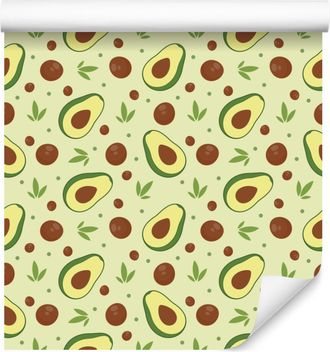OEM Carta Da Parati Color Crema Avocado E Lime Per Soggiorno E Camera Da Letto, 50x1000 Cm