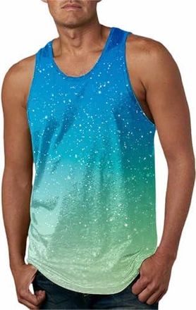 Generic DENGJIAMY D&eacute;bardeurs D&eacute;grad&eacute;s pour Homme &Eacute;t&eacute; D&eacute;contract&eacute; Imprim&eacute; T-shirt Col en U Hauts de Plage Mode Grande Taille V&ecirc;tements Hommes Vacances Chemises