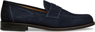 CHARLES TYRWHITT Penny Loafer aus Wildleder - Marineblau