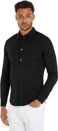 Calvin Klein Chemise Homme Slim Stretch Shirt Manches Longues, Noir (CK Black), M
