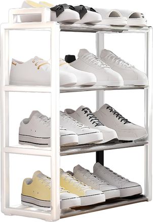 Generico Schuh-Organizer f&uuml;r den Eingangsbereich | Vierschichtiger Schuhschrank Archuletin, platzsparendes f&uuml;r das Wohnzimmer