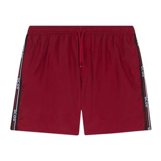 GCDS Logo Tape Short Badeshorts - - Swimwear - Herren - Rot - XL