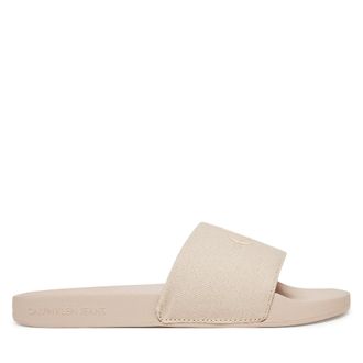 Calvin Klein Jeans Pantoletten Calvin Klein Jeans Slide Monogram Wn YW0YW01835 Beige