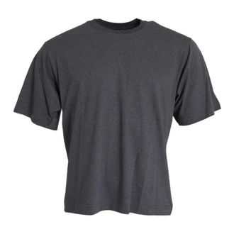 Dolce & Gabbana Kurz&auml;rmeliges T-Shirt mit Rundhalsausschnitt - - Tops - Herren - Grau - 2XL