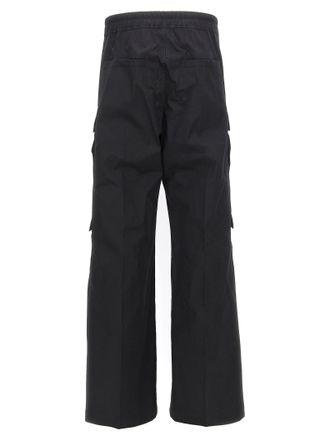 Rick Owens Mens Black Cotton Cargo Pants
