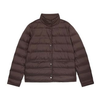 Oltre Nylon Pufferjacke mit hohem Kragen - - Jackets - Damen - Braun - S