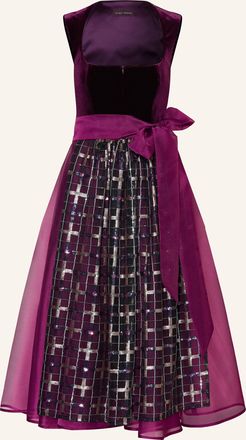 Talbot Runhof Talbot Runhof Dirndl Mit Samt Und Pailletten lila