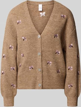 Vero Moda Relaxed Fit Strickjacke aus elastischem Woll-Mix Modell FLEUR