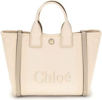 Chlo&eacute; Beiger Baumwollhandtasche