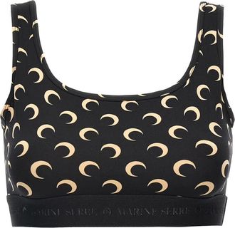 Marine Serre Moon Crop Top - - Tops - Damen - Schwarzk - S