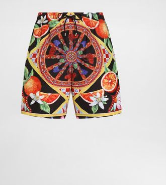 Dolce & Gabbana Bade-boxershorts Mit Carretto-print - Mann Beachwear Multicolor 4