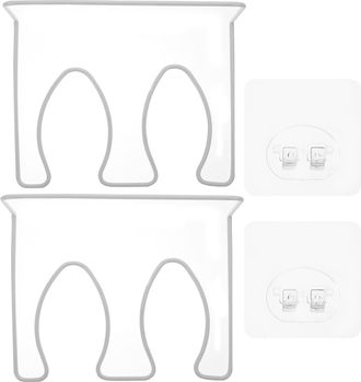 Garneck Wandmontiertes Schuhregal 2 St&uuml;ck Wei&szlig; Schuh Organizer ohne Bohren f&uuml;r Flur Badezimmer Platzsparend