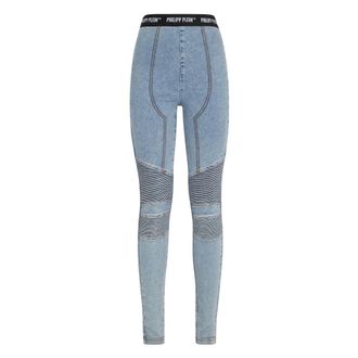 Philipp Plein Femme, Jeans, Bleu, Taille: W27 Jegging Super Taille Haute