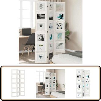 vidaXL 3-tlg. Raumteiler Weiß Massivholz Paulownia - Raumteiler - Holzparavent - Paulowniaholzmöbel - Dekorative Raumteilung - Privatsphäre Schaffen