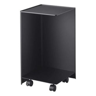 Yamazaki Tableware 5281 Tower Toilet Paper Holder with Caster, Black, Steel, 23.5 x 23.5 x 43 cm