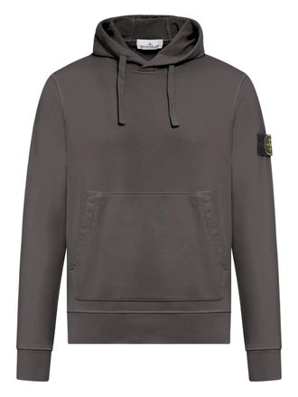Stone Island drawstring kangaroo-pocket hoodie - Gris