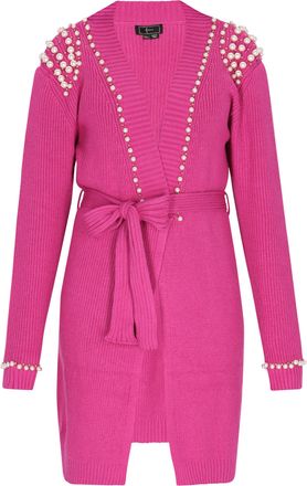Faina Strickjacke Damen Fuchsie