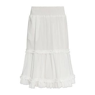 Balmain Femme, Jupes, Blanc, Taille: 34 FR Jupe Longue Pliss&eacute;e
