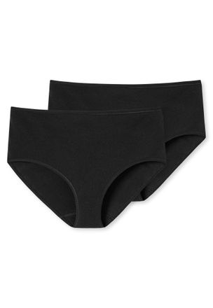 Schiesser Midislip SCHIESSER 95/5, Damen, Gr. 36, schwarz (000, schwarz), Single Jersey, Obermaterial: 95% Baumwolle, 5% Elasthan, unifarben, eng, Unterhosen, m