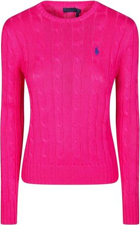 Polo Ralph Lauren Femme, Pulls, Rose, Taille: 42 FR Maglia GC Treccia
