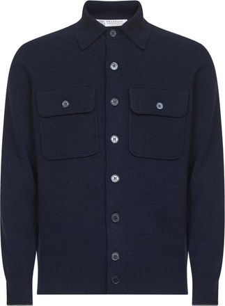 Brunello Cucinelli Homme, Pulls, Bleu, Taille: M Cashmere Cardigan