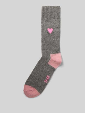 Unio Hamburg Socken mit Kaschmir-Anteil und Motiv-Stitching