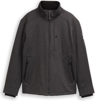 Tom Tailor Herren 1047207 Jacke mit Stehkragen, 10617-Black Grey Melange, XL