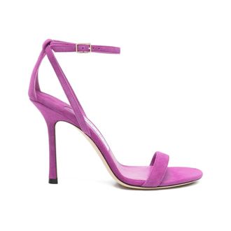 Jimmy Choo London Femme, Chaussures, Violet, Taille: 38 1/2 EU Sandale &agrave; bride cheville et talon aiguille