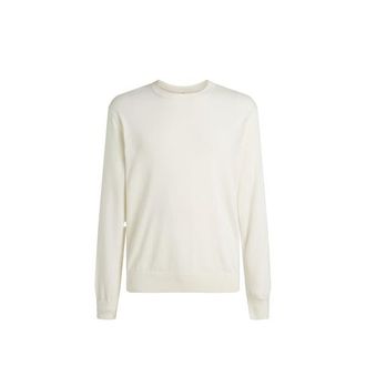 Calvin Klein unterschiedlicher Baumwollpullover - Weiß