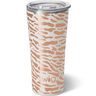 Swig Isolierter Becher, Reise-Kaffeebecher mit Deckel, Becherhalter, Reise-Kaffeetasse, Edelstahl, 625 ml (Glamazon Rose)