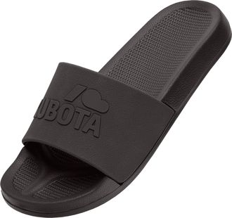 Kubota Basic Plain Badelatschen Herren & Damen - Rutschfest Badeschuhe - Flip Flops f&uuml;r Sauna & Strand - Leichte Hausschuhe - Braun Einfarbig - 41