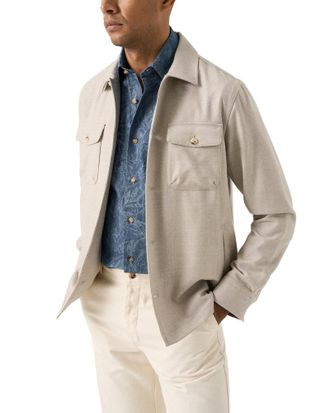 Eton Leichtes Overshirt mit Wolle und Kaschmir in