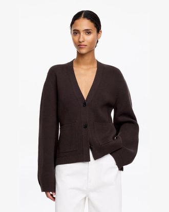 Arket Strickjacke Aus Baumwolle -Braun