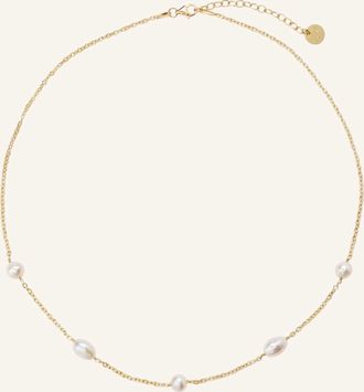 Pompidou Halsketten Aurelia Pearl By Glambou gold