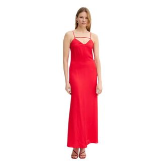 Twinset Femme, Robes, Rouge, Taille: 38 FR Robe nuisette en satin
