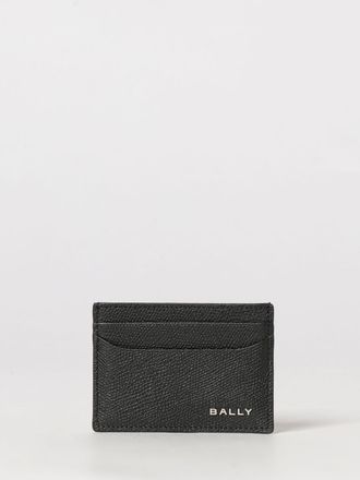 Bally Porte-cartes en cuir grain&eacute; avec logo en m&eacute;tal et cinq fentes