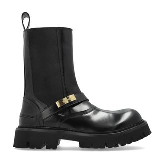 Moschino Stiefeletten mit Logo - - Shoes - Herren - Schwarzk - 40 EU