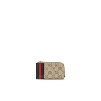 Gucci GG Supreme Monogram Zip Pouch - - Accessories - Damen - Beige - ONE SIZE