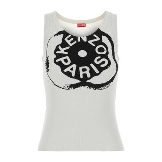 Kenzo Boke Flower 2.0 Geripptes Tanktop - - Tops - Damen - Wei&szlig; - S