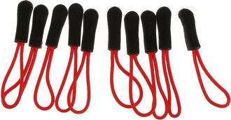 Hellery 10pcs Zip Pulls Zipper Puller Ersatz Gebrochene f&uuml;r Rucksack Tuch, Rot