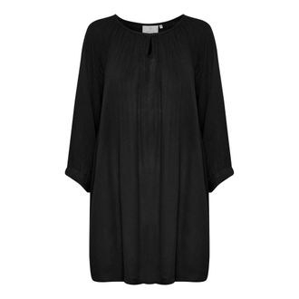 Kaffe Schwarzes Tiefes Tunika Top 501030 - - Blouses & Shirts - Damen - Schwarzk - L