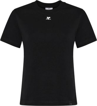 Courr&egrave;ges Femme, Tops, Noir, Taille: 38 FR T-Chemises