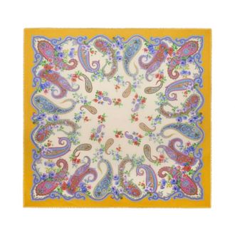 Etro Femme, Accessoires, Multicolore, Taille: ONE Size Ch&acirc;le Fleuri Paisley en M&eacute;lange de Cachemire