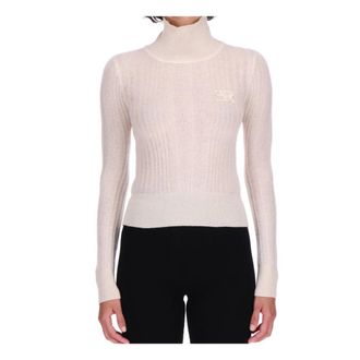 Ermanno Scervino Femme, Pulls, Beige, Taille: 40 FR Pull &agrave; col roul&eacute;