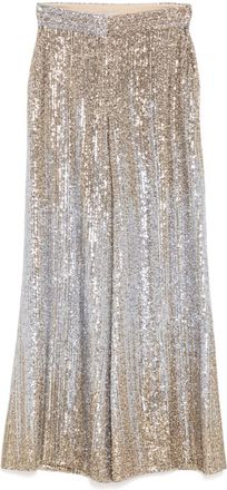 Elie Saab Hose mit Farbverlauf-Pailletten - Silber