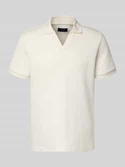Mc Neal Regular Fit Strick-Poloshirt mit V-Ausschnitt