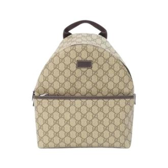Gucci Sac &agrave; dos vintage en toile Pre-owned - Femme - Pre-owned - Beige - Taille: ONE Size