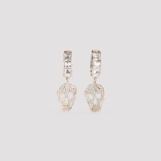Alexander McQueen Alexander Mcqueen Boucles doreilles t&ecirc;te de mort pav&eacute;es