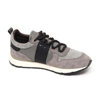 Woolrich Grauer Wildlederschuh mit Wollkaro - - Shoes - Herren - Grau - 42 1/2 EU